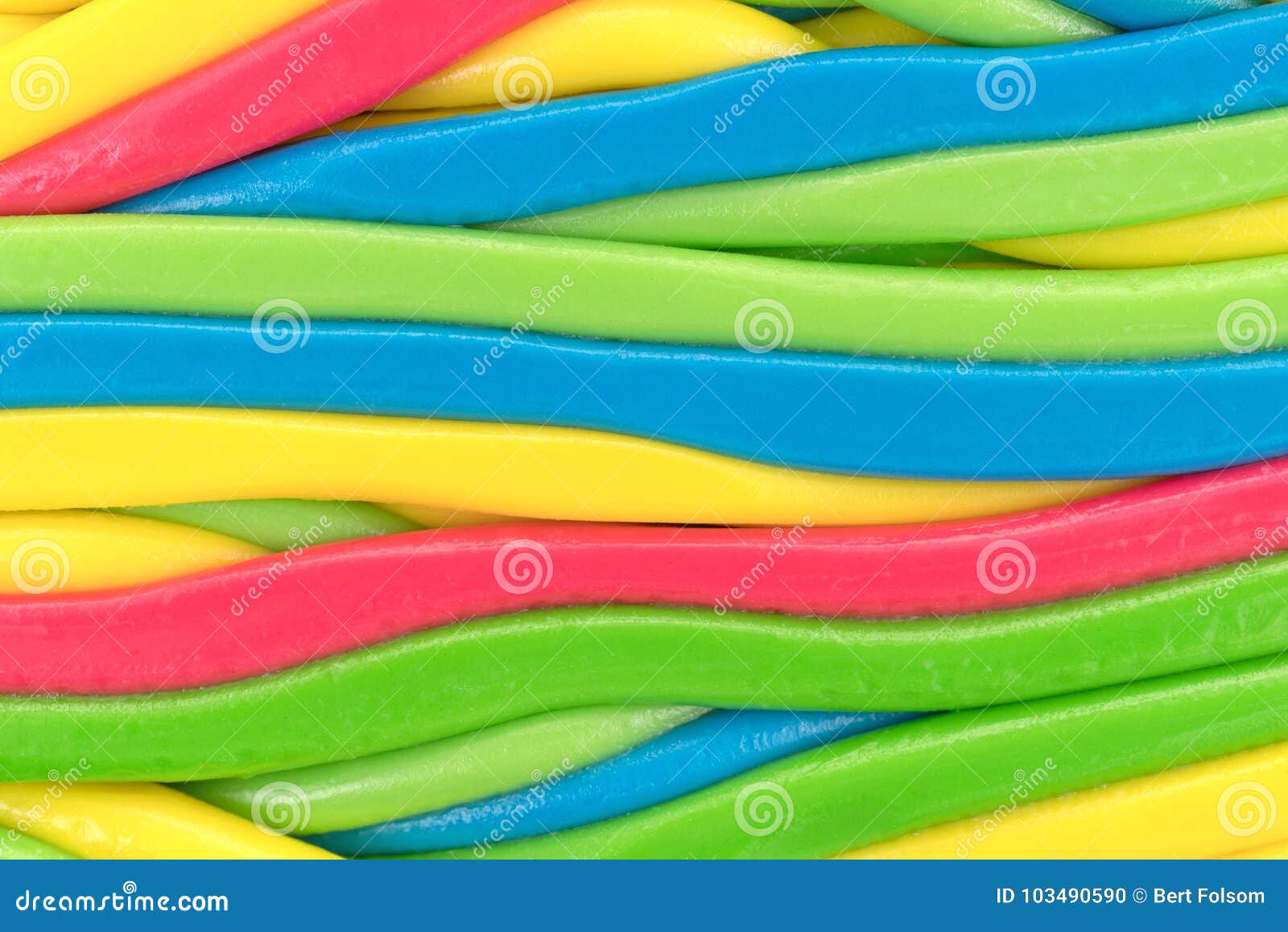 Close View of Colorful Strings of Candy Stock Photo - Image of yellow ...