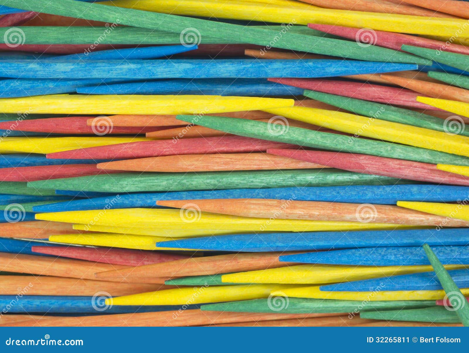 Close View Colorful Toothpicks Stock Image - Image of picks, wood: 32265811