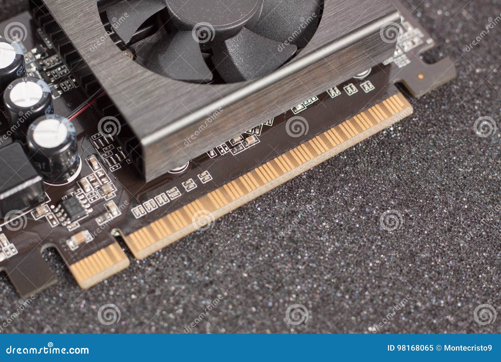 Close View Computer Video Graphic Card Adapter Stock Image - Image of ...