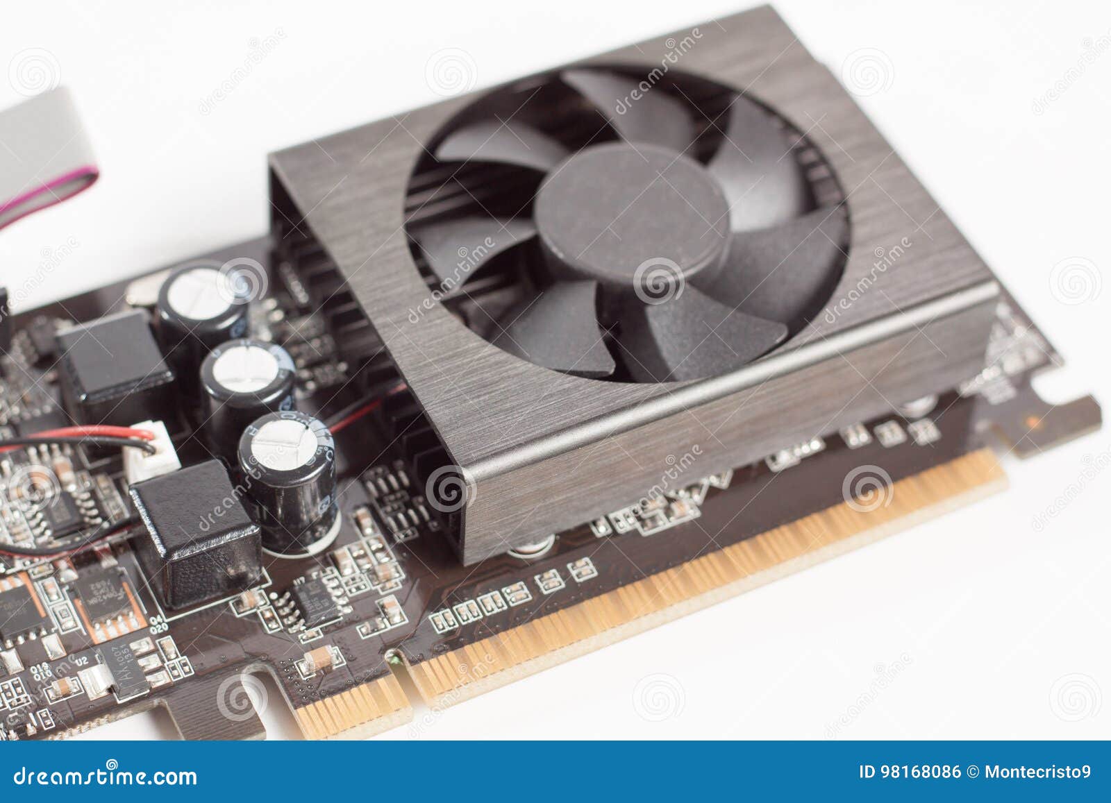 Close View Computer Video Graphic Card Adapter Stock Photo - Image of ...