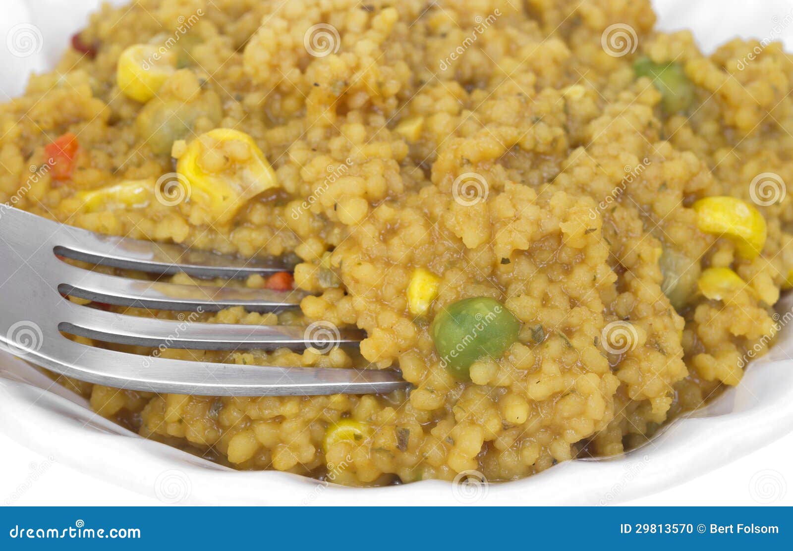 Couscous with Veggies and Fork Stock Photo - Image of small, cuisine ...
