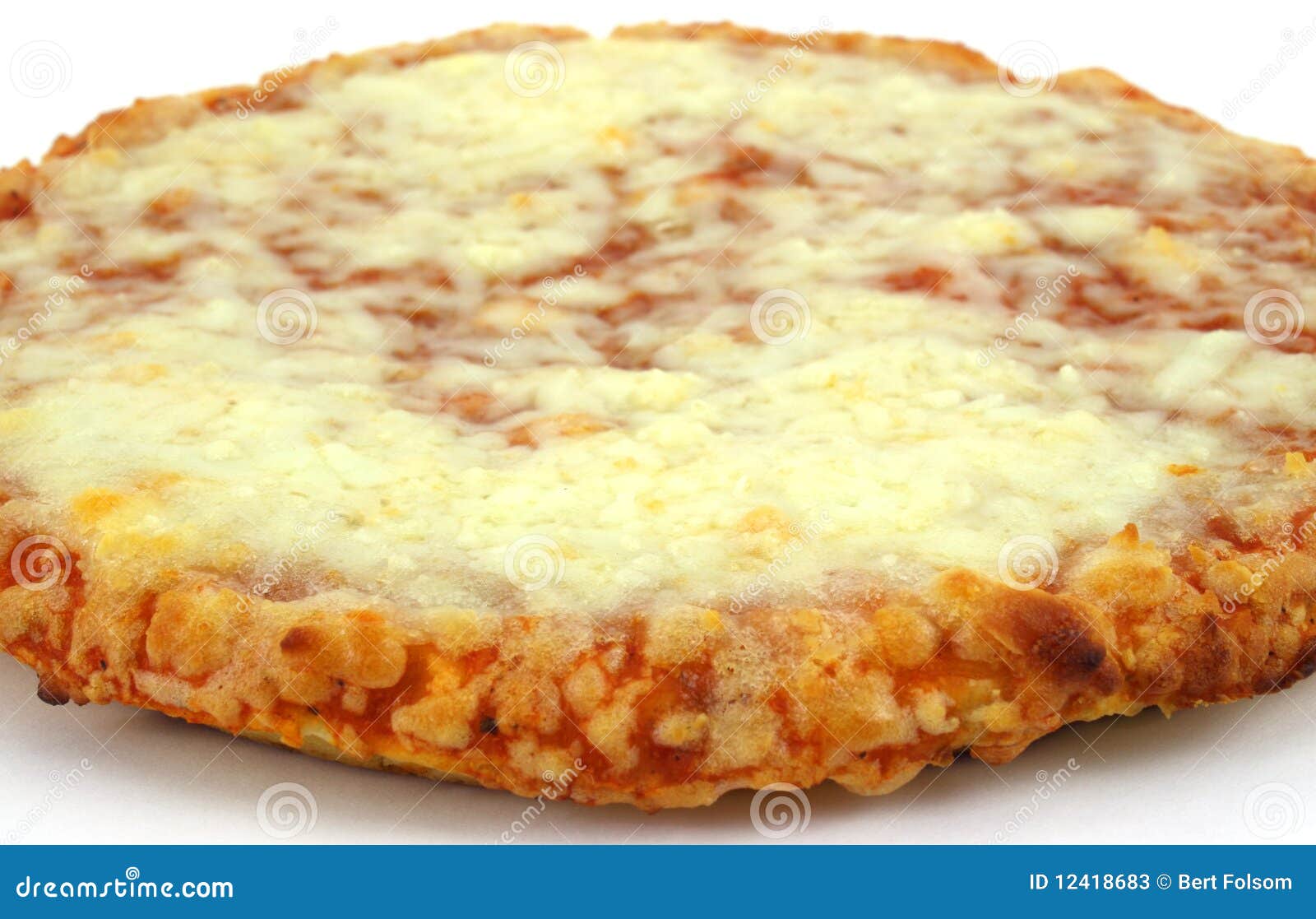 Close View of Cooked Personal Size Cheese Pizza Stock Image - Image of ...