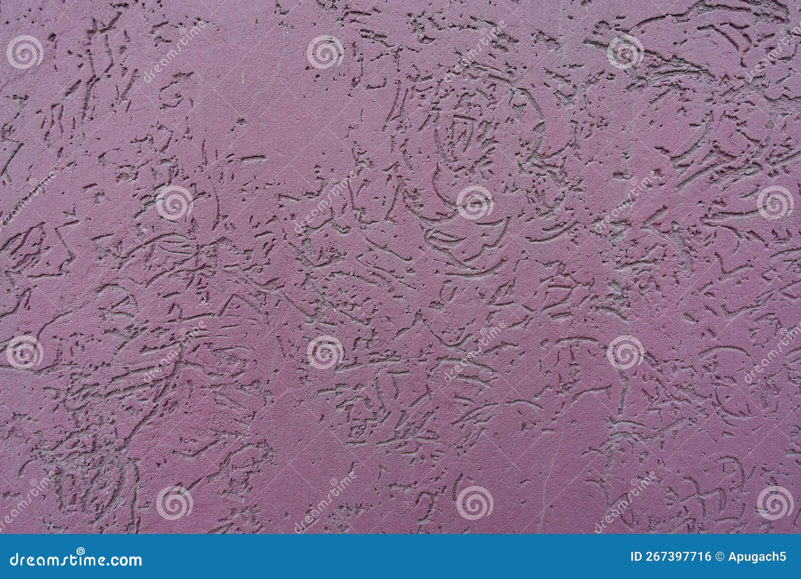 Close View of Purple Wall with Stucco Worm Finish Stock Photo - Image ...