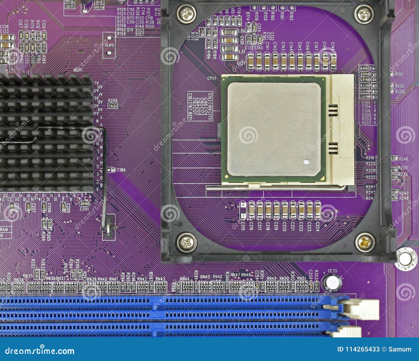 Close View at Empty Processor Socket Stock Image - Image of hardware ...