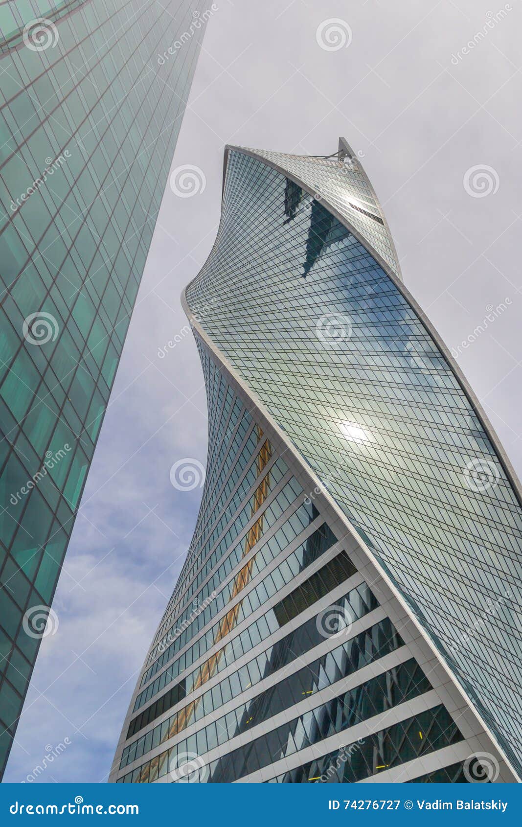 Close View on Evolution Tower in the Business Complex Moscow City ...