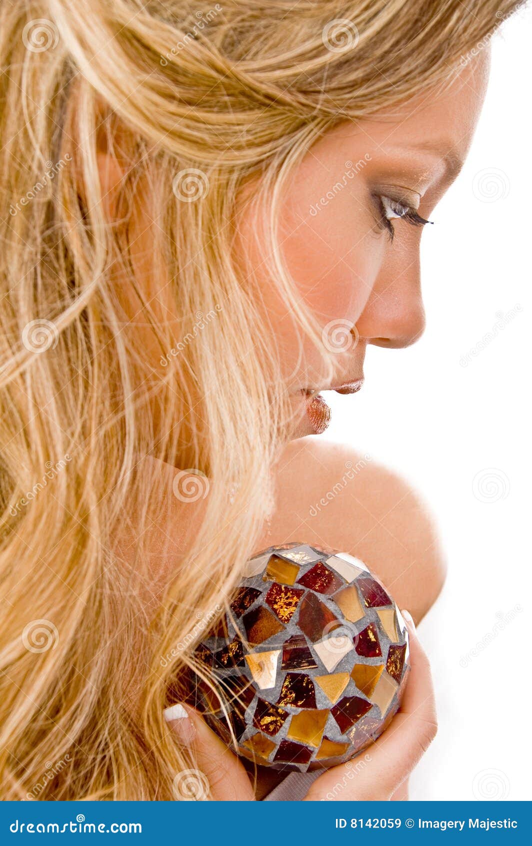Close View of Glamorous Model with Christal Ball Stock Image - Image of ...