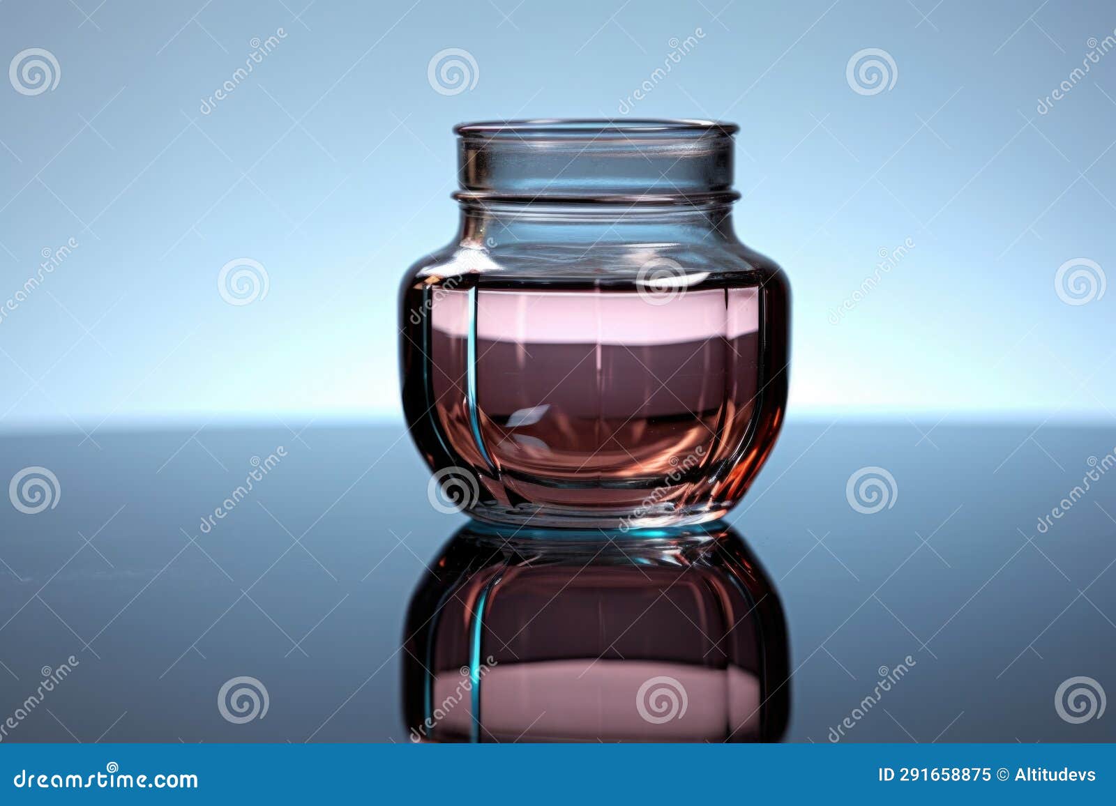 Close View of Glass Cupping Jar Side on a Reflective Surface Stock ...