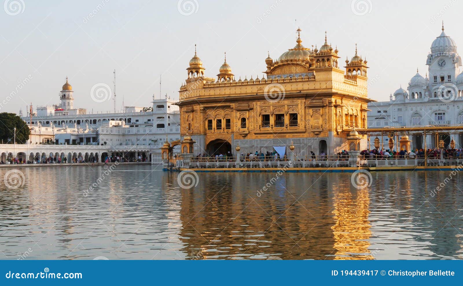 Close View of the Golden Temple and the Surrounding Pool in Amritsar ...