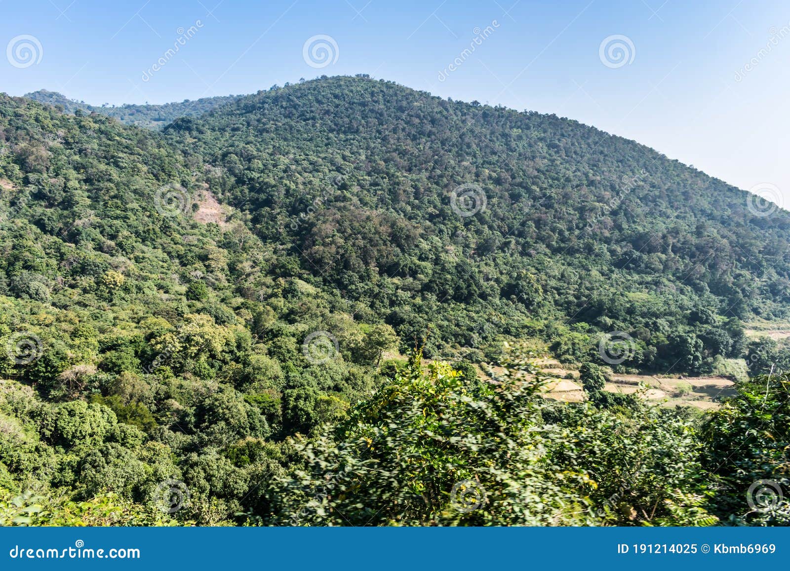 A Close View of a Greenery Mountain Looking Awesome . Stock Image ...