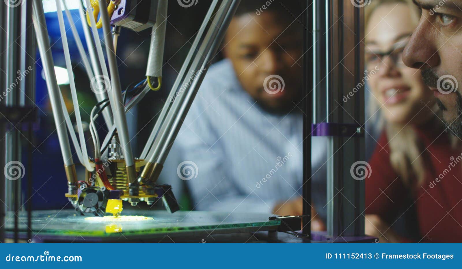 Engineers Watching 3d Printing Stock Image - Image of college ...