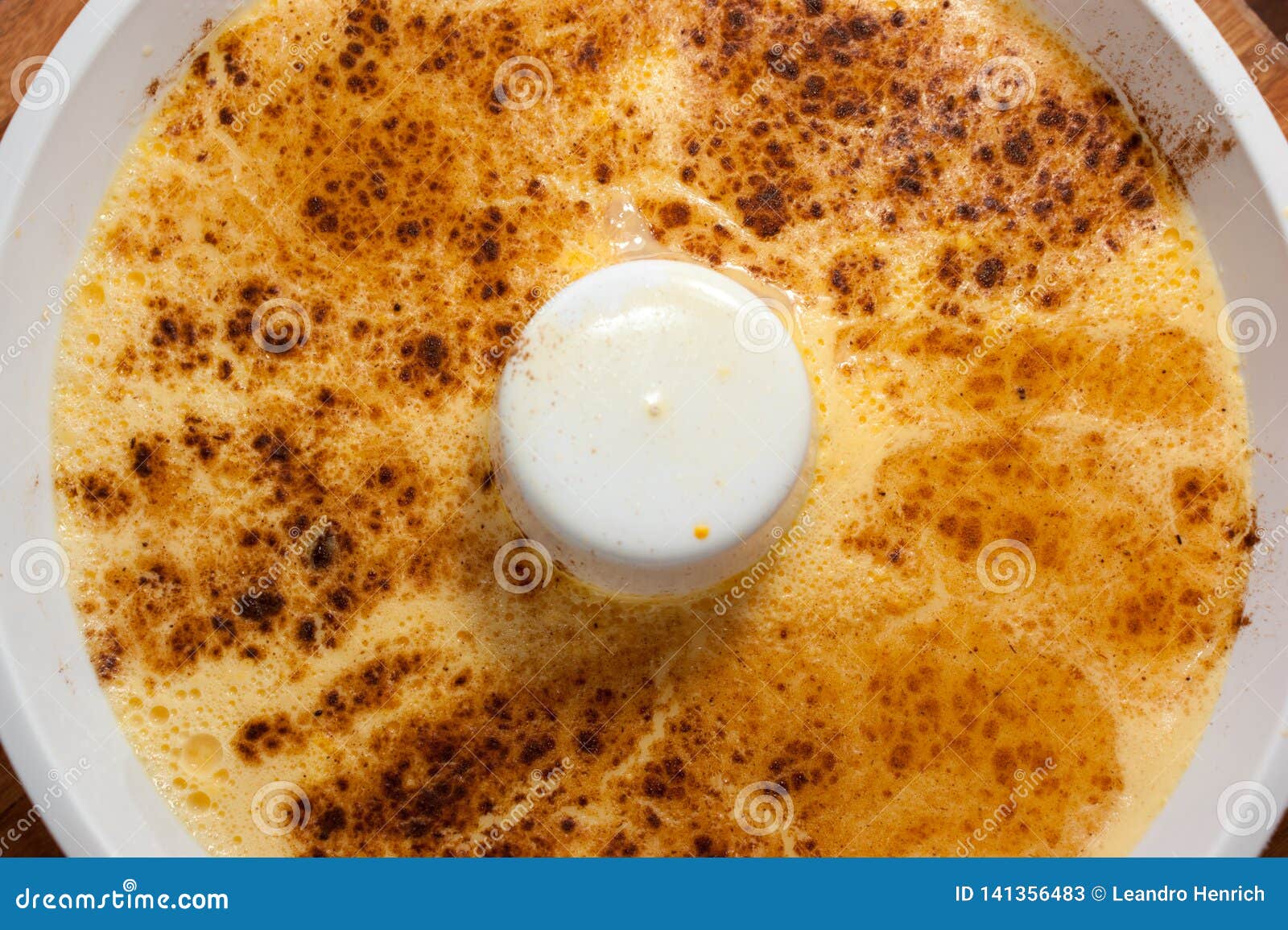 Close View of a Home Made Vanilla and Cinnamon Flan Stock Image - Image ...