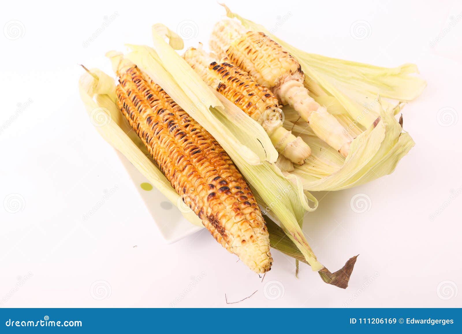 Three cones roasted corn stock image. Image of food - 111206169