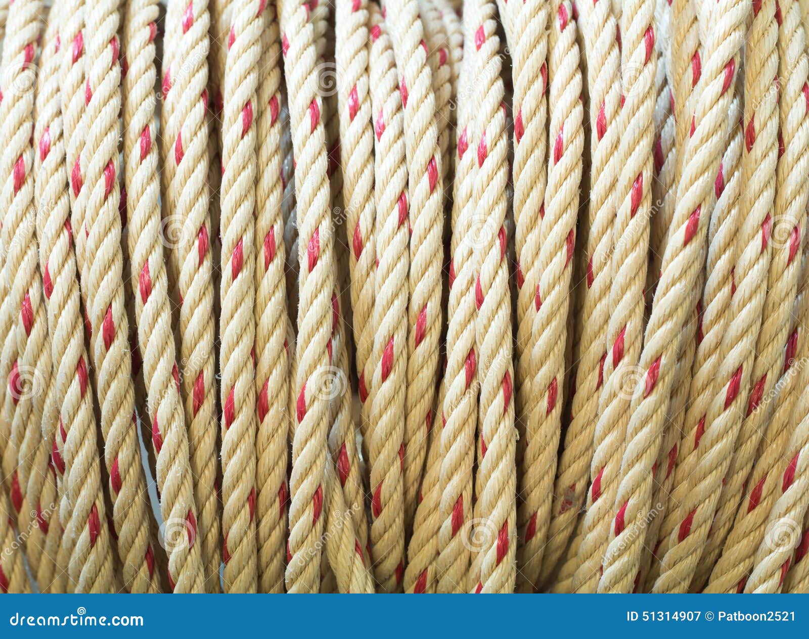 Close View of an Industrial Rope. Stock Image - Image of macro, blue ...