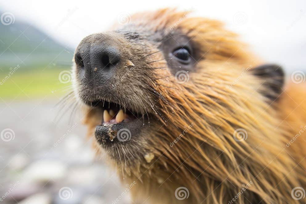 Close View of Marmot Teeth while Calling Stock Image - Image of ...