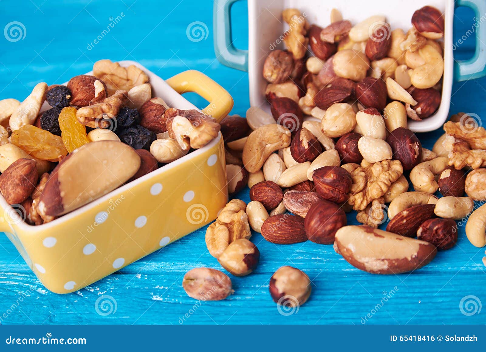 Close View at a Mixture of Various Nuts Stock Photo - Image of food ...
