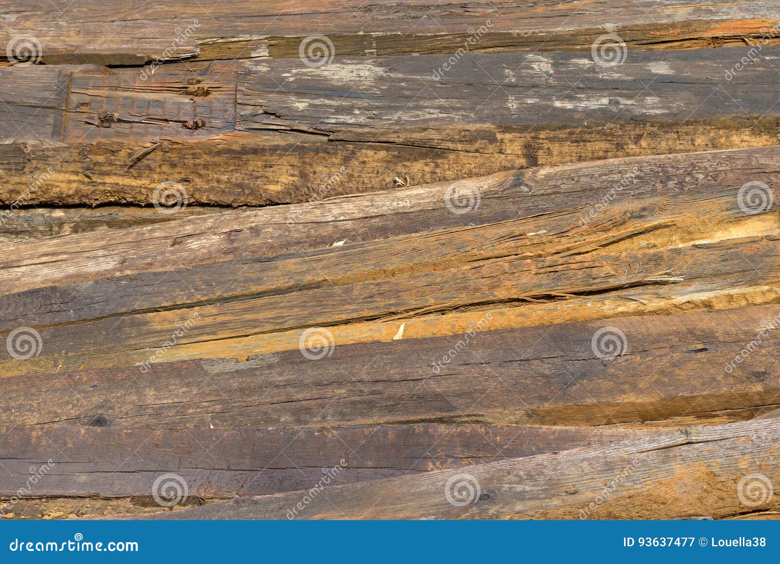 Close View of Old Railroad Ties Stock Image - Image of railroad ...