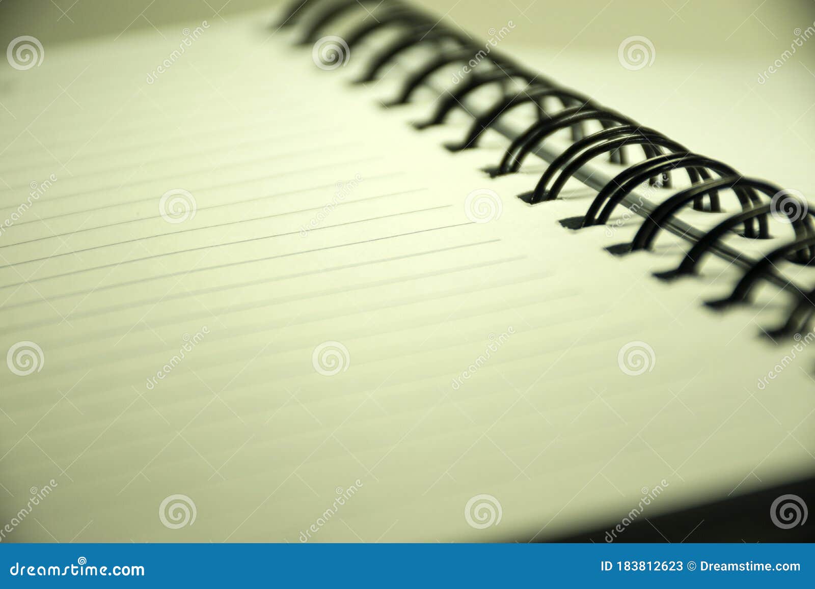 A Close View of an Open Diary or Notepad with Rings Isolated on a White ...