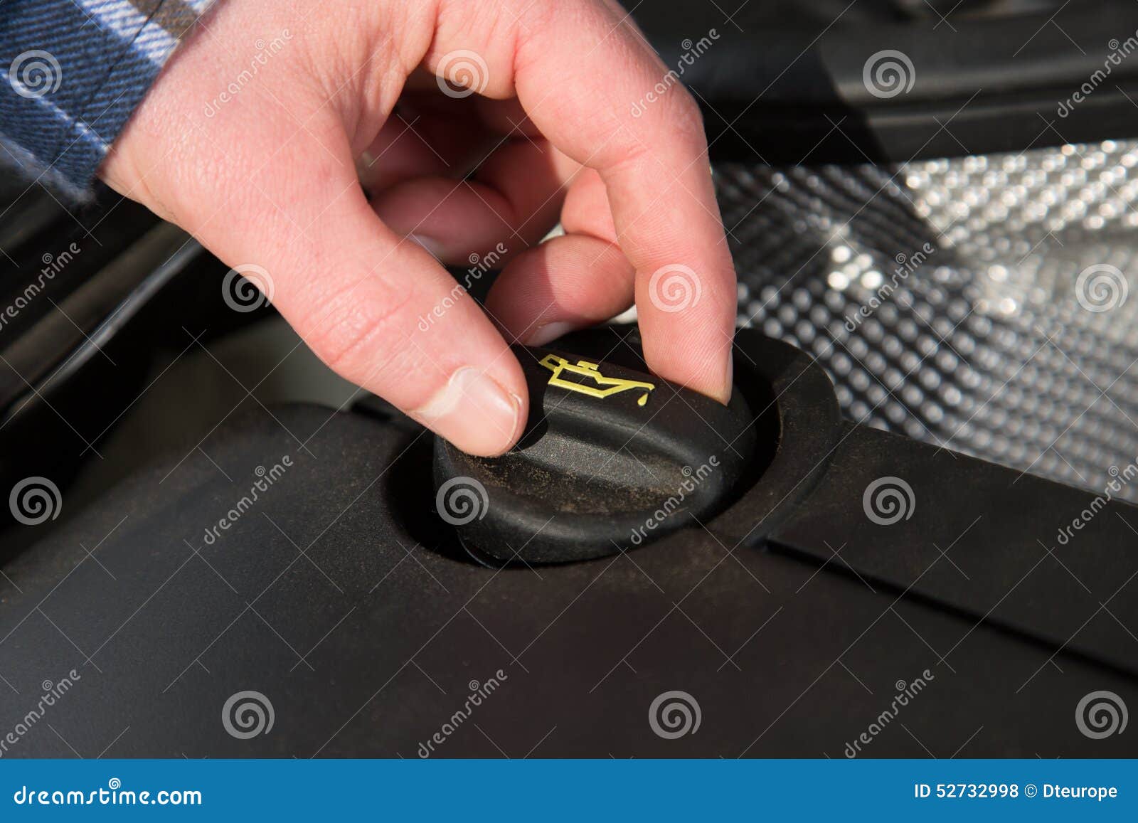 Close View from Opening the Car Oil Cap Stock Photo - Image of ...