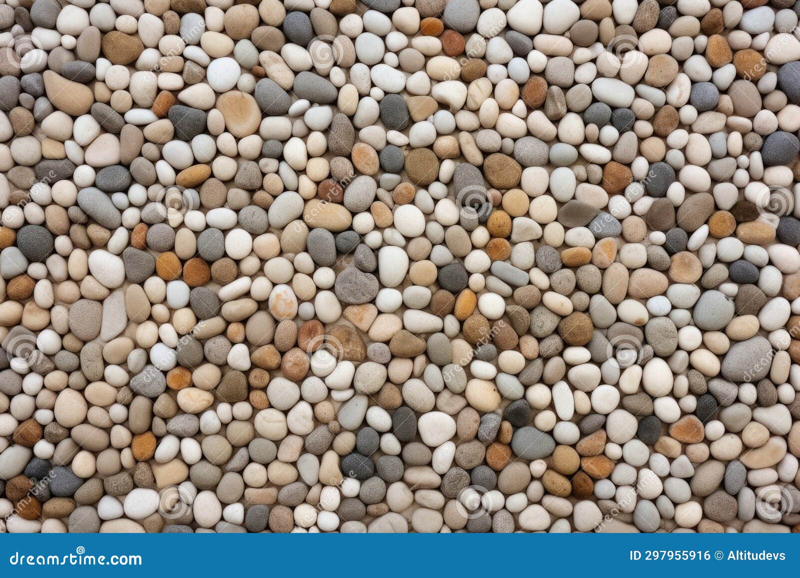 Close View of Pebbles Embedded in a Wall for Texture Stock Illustration ...