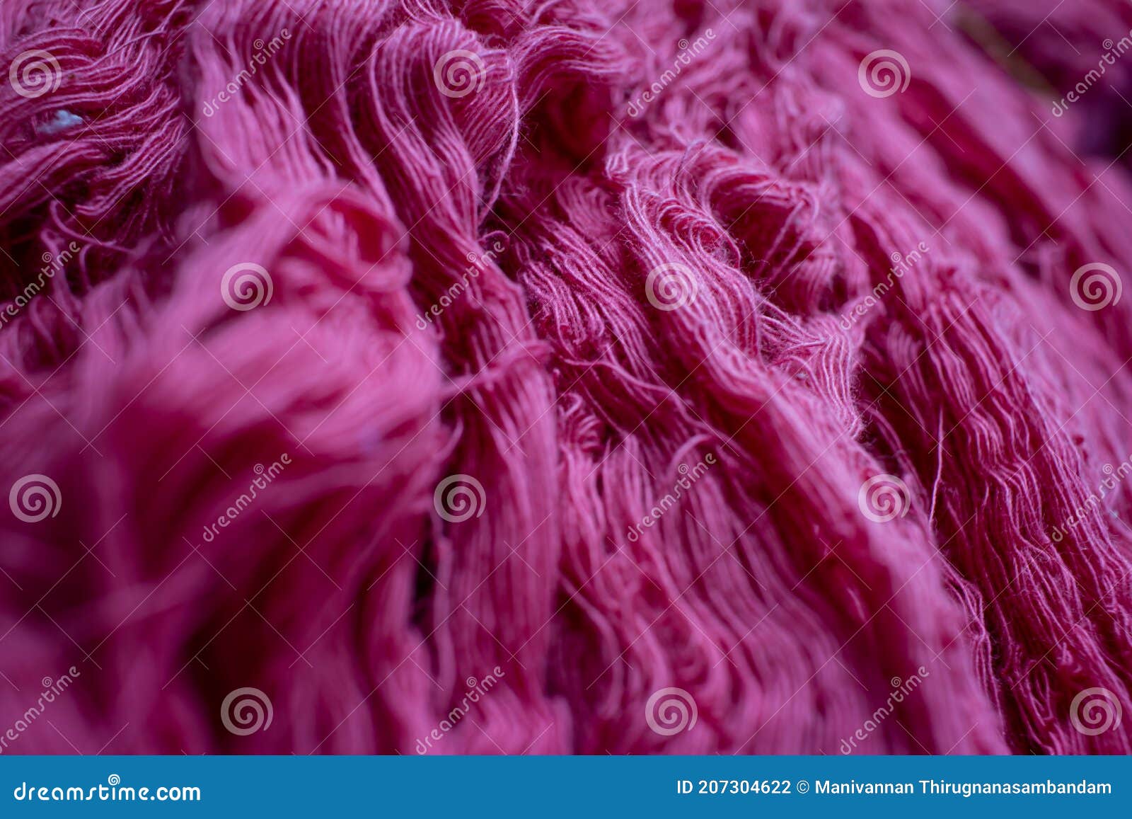 Close View of the Pink Color Thread Yarns Used in Textile Industry ...
