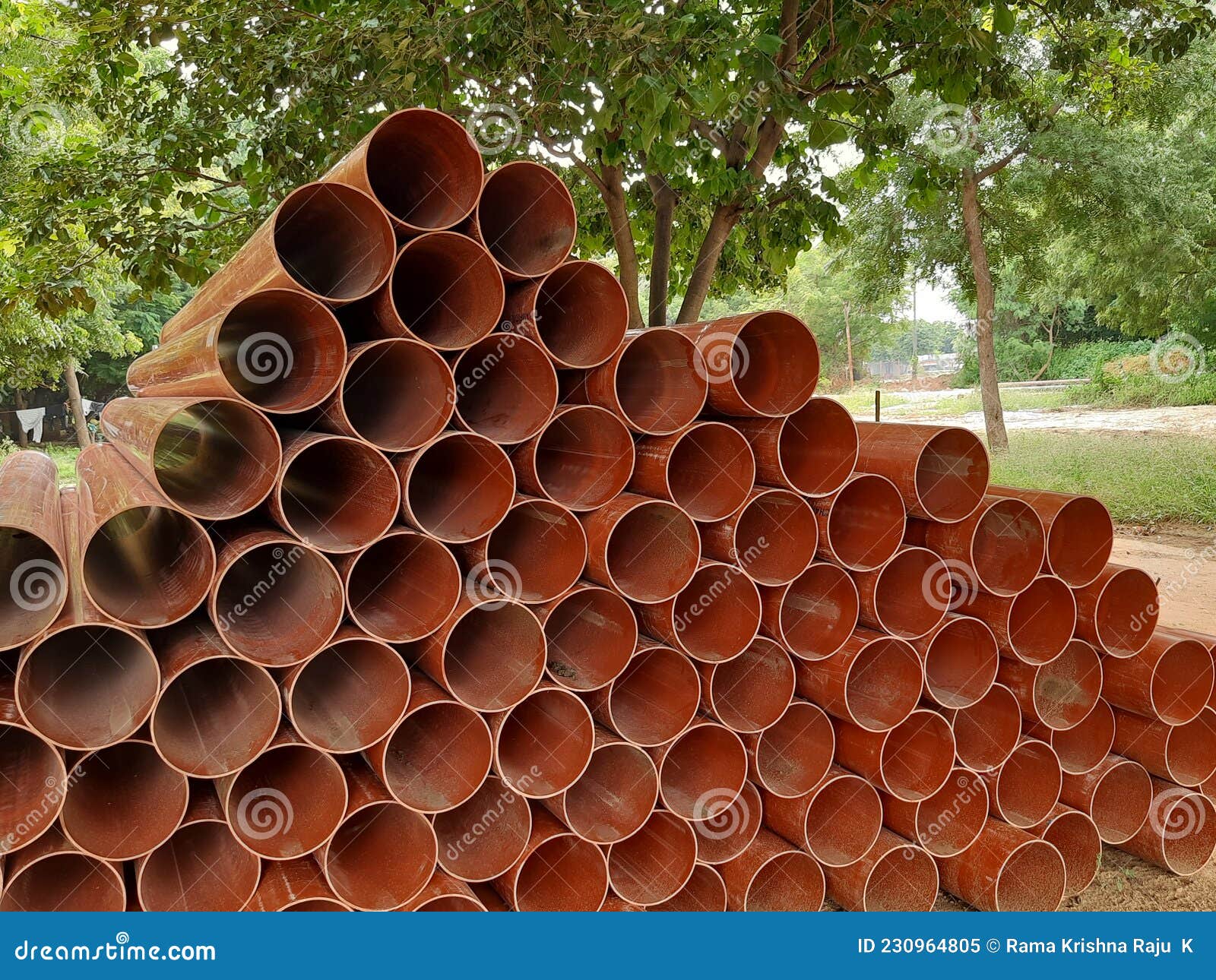Polyvinyl Chloride or Pvc Plastic Pipes Stack Stock Image - Image of ...