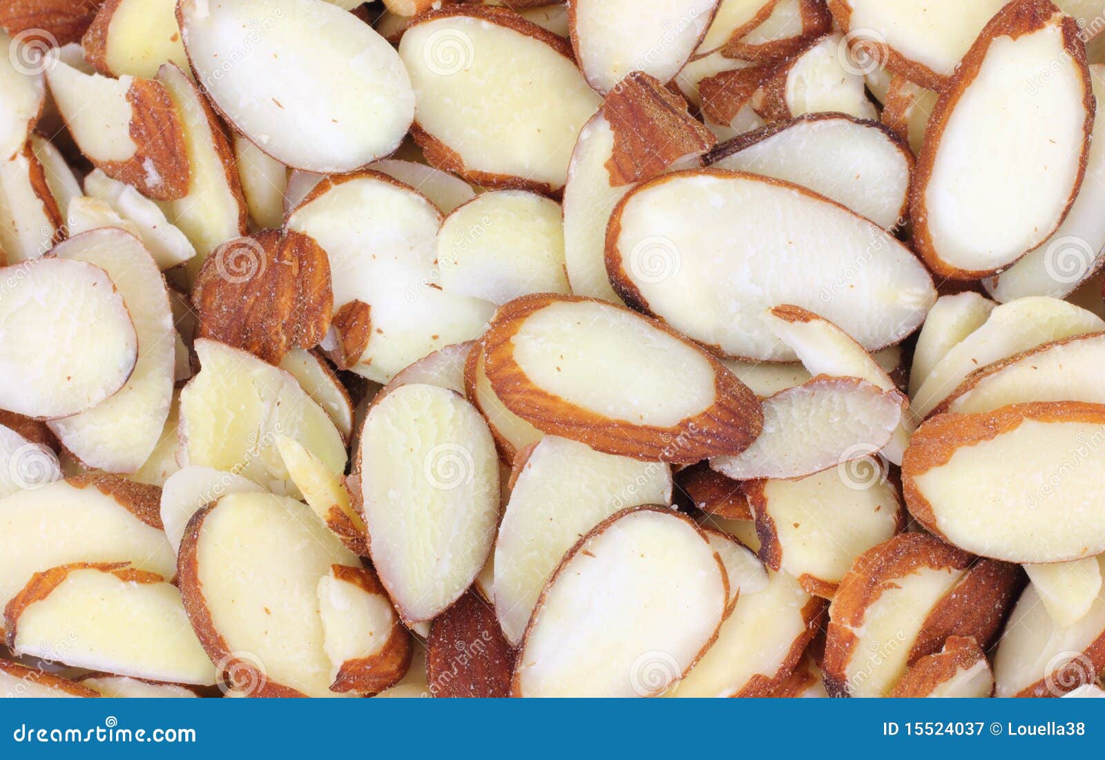 Close View Sliced Raw Almonds Stock Image - Image of close, eaten: 15524037