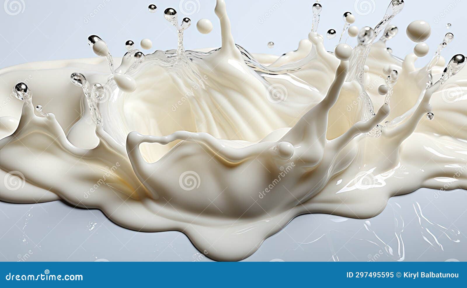 Close View of Splashing Splash of Flying Milk Stock Illustration ...
