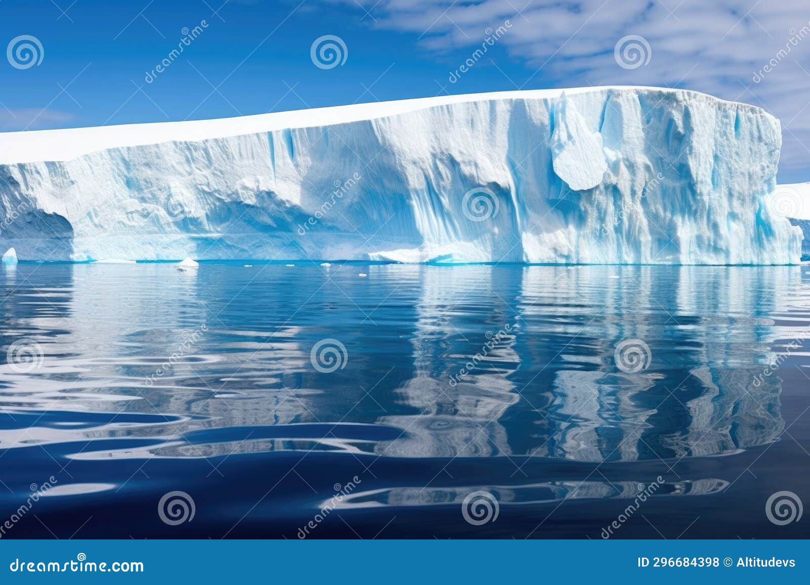 Close View of a Striated Iceberg Exposing Layers of Ice Stock Photo ...