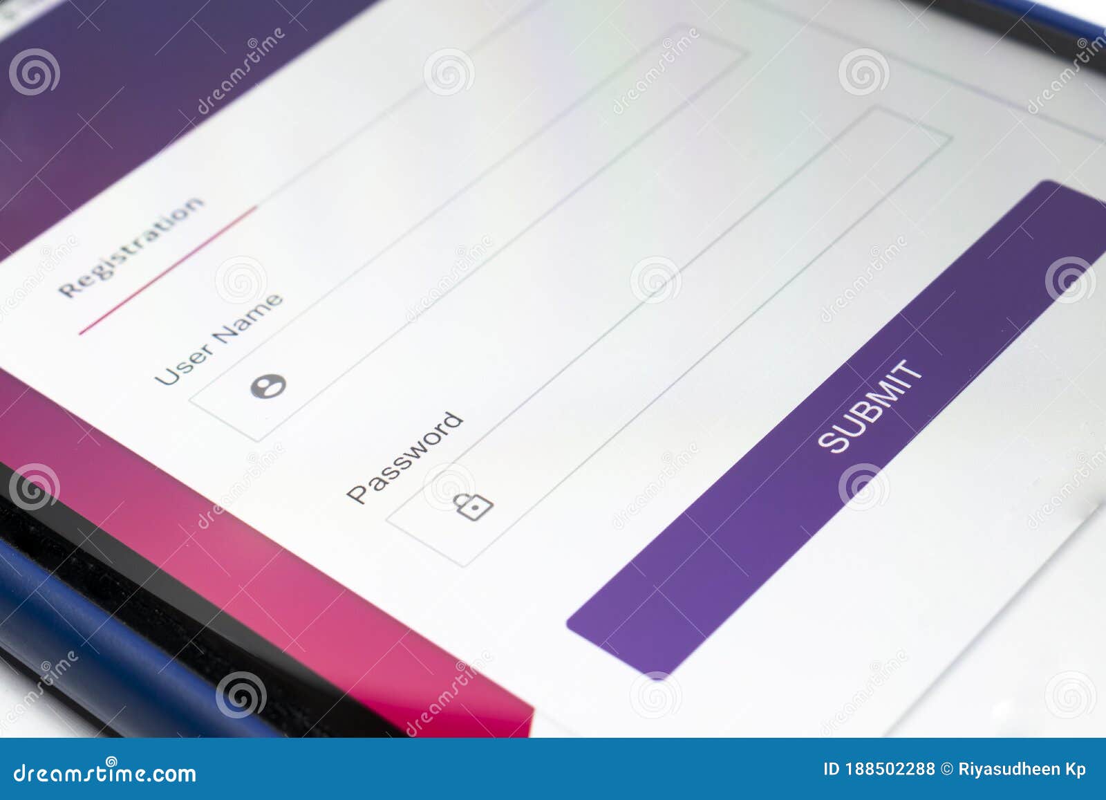 A Close View of Submit Button on Mobile Screen with White Background ...