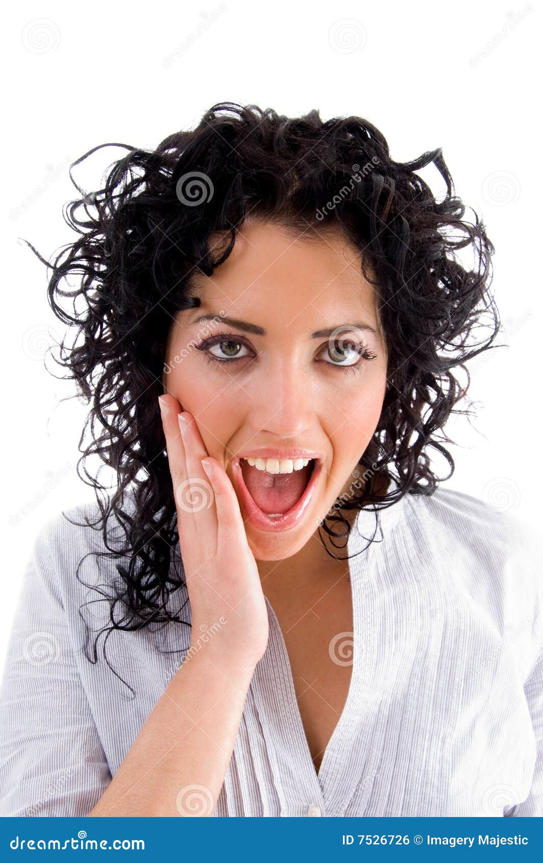 Surprised Beautiful Young Woman Isolated Royalty-Free Stock Photo ...