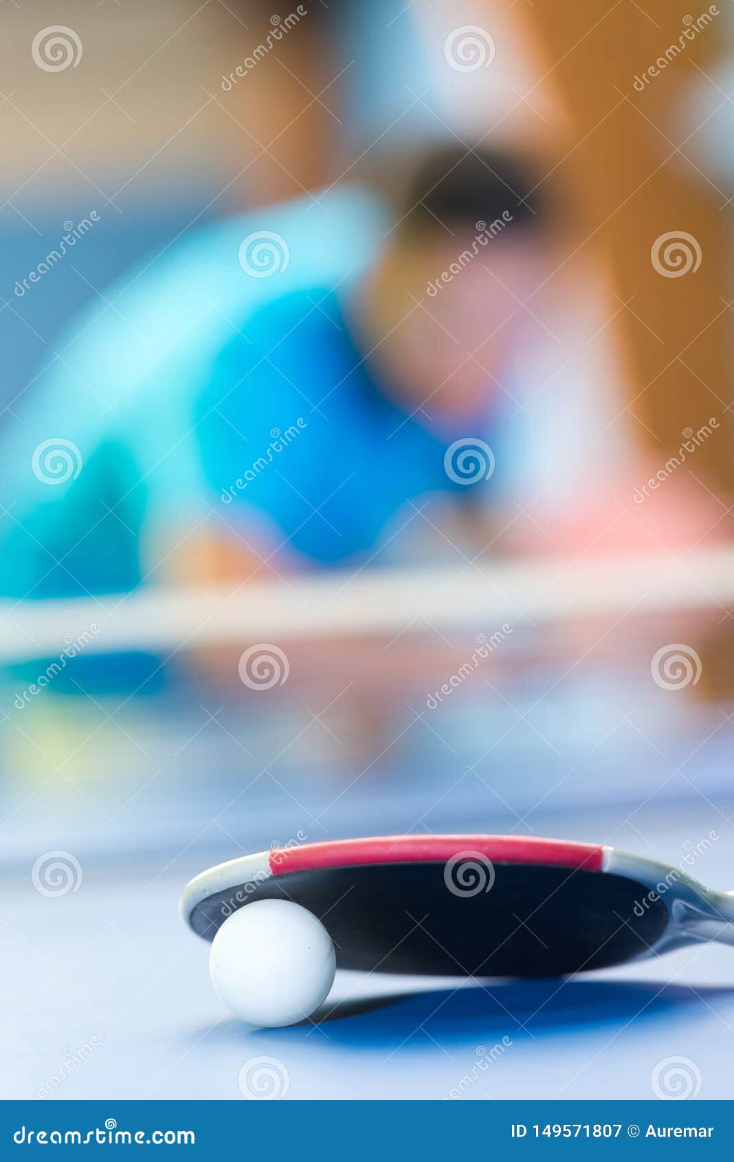Close View Table Tennis Bat and Ball Stock Image - Image of curve ...