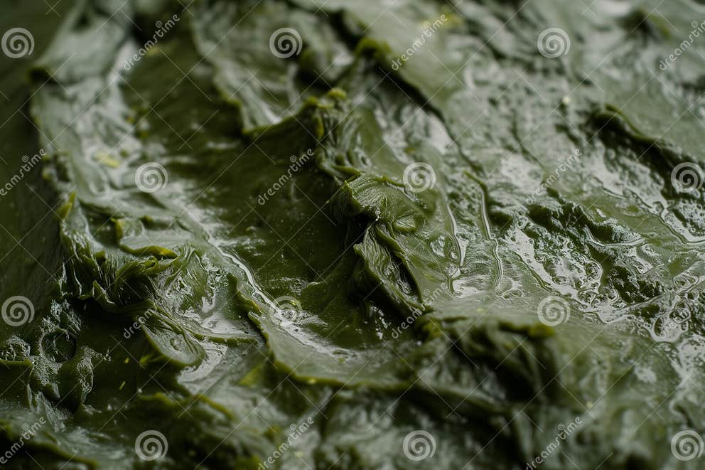 Close View of Thick Algae Paste Ready for Processing Stock Image ...