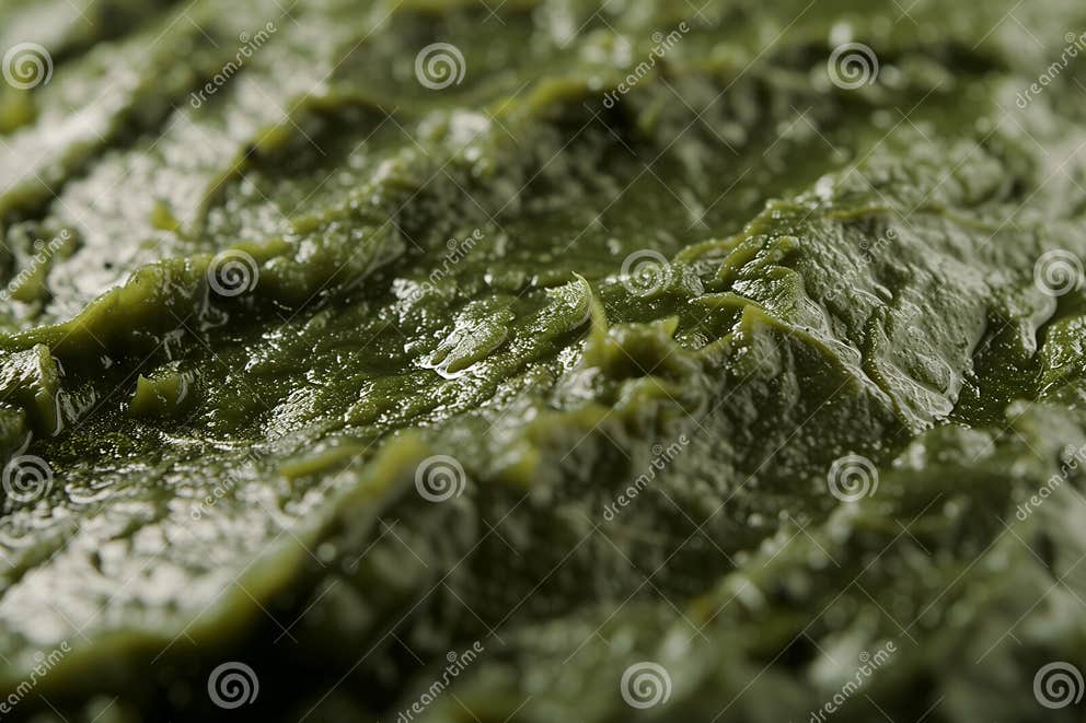 Close View of Thick Algae Paste Ready for Processing Stock Photo ...