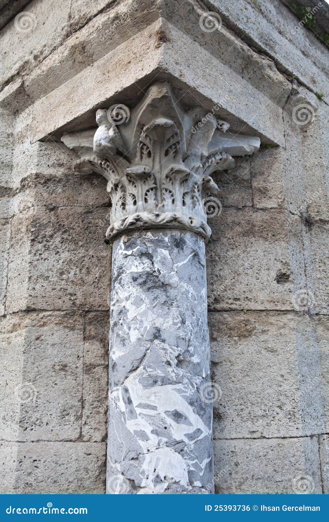 Close view to column head stock photo. Image of edirne - 25393736
