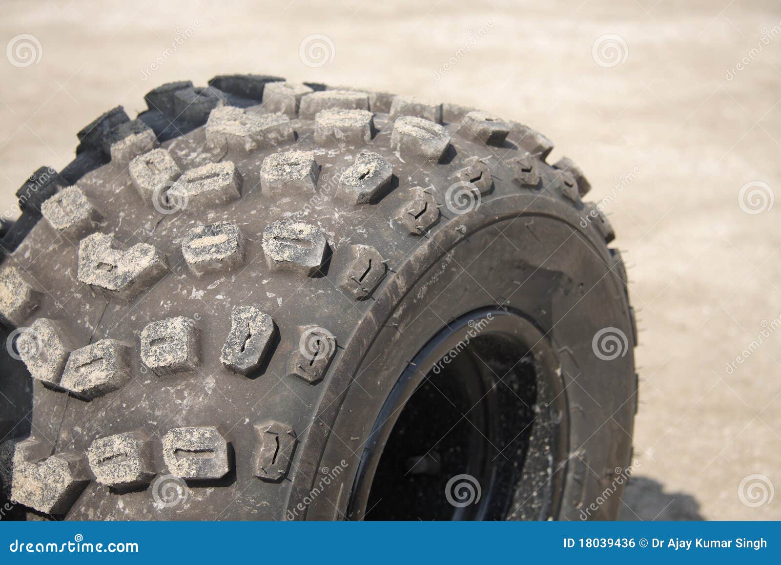 Close View of Treads and Grooves on a Quad Wheel Stock Photo - Image of ...
