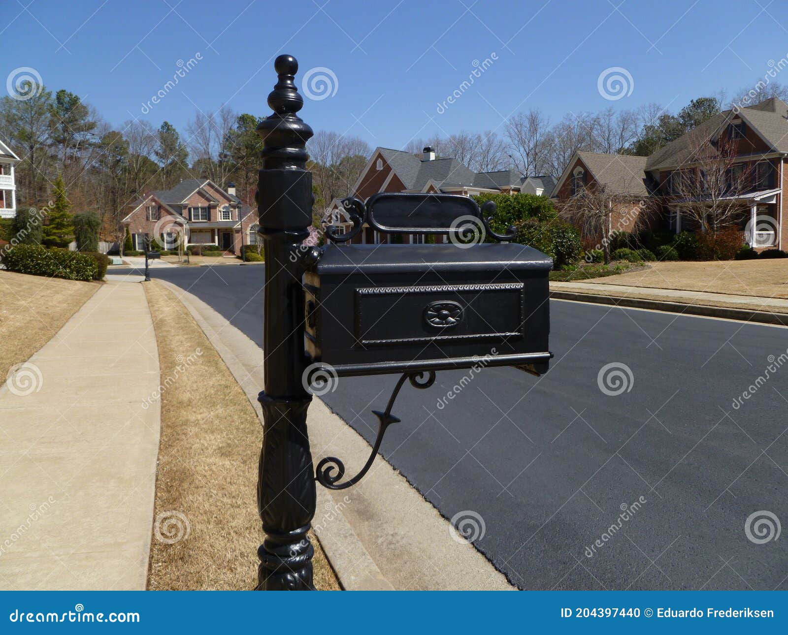 Close View of a Typical American Post Box Stock Photo - Image of street ...