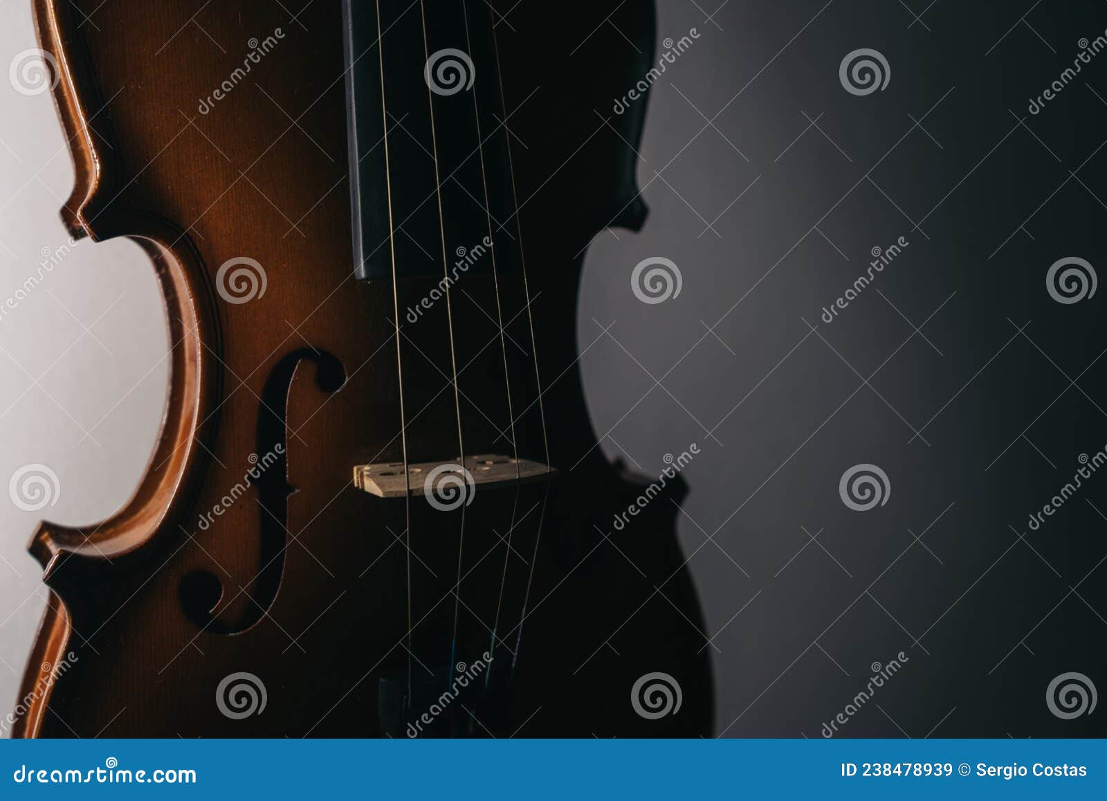 Close violin and shadows stock image. Image of melody - 238478939