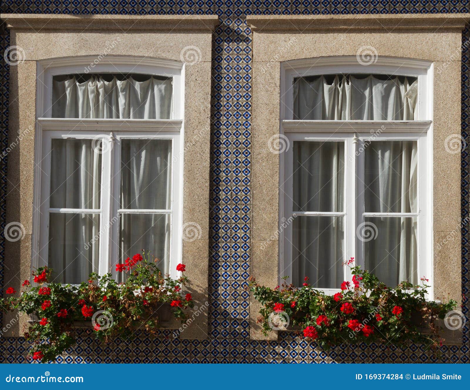 Close windows outside stock photo. Image of view, facade - 169374284