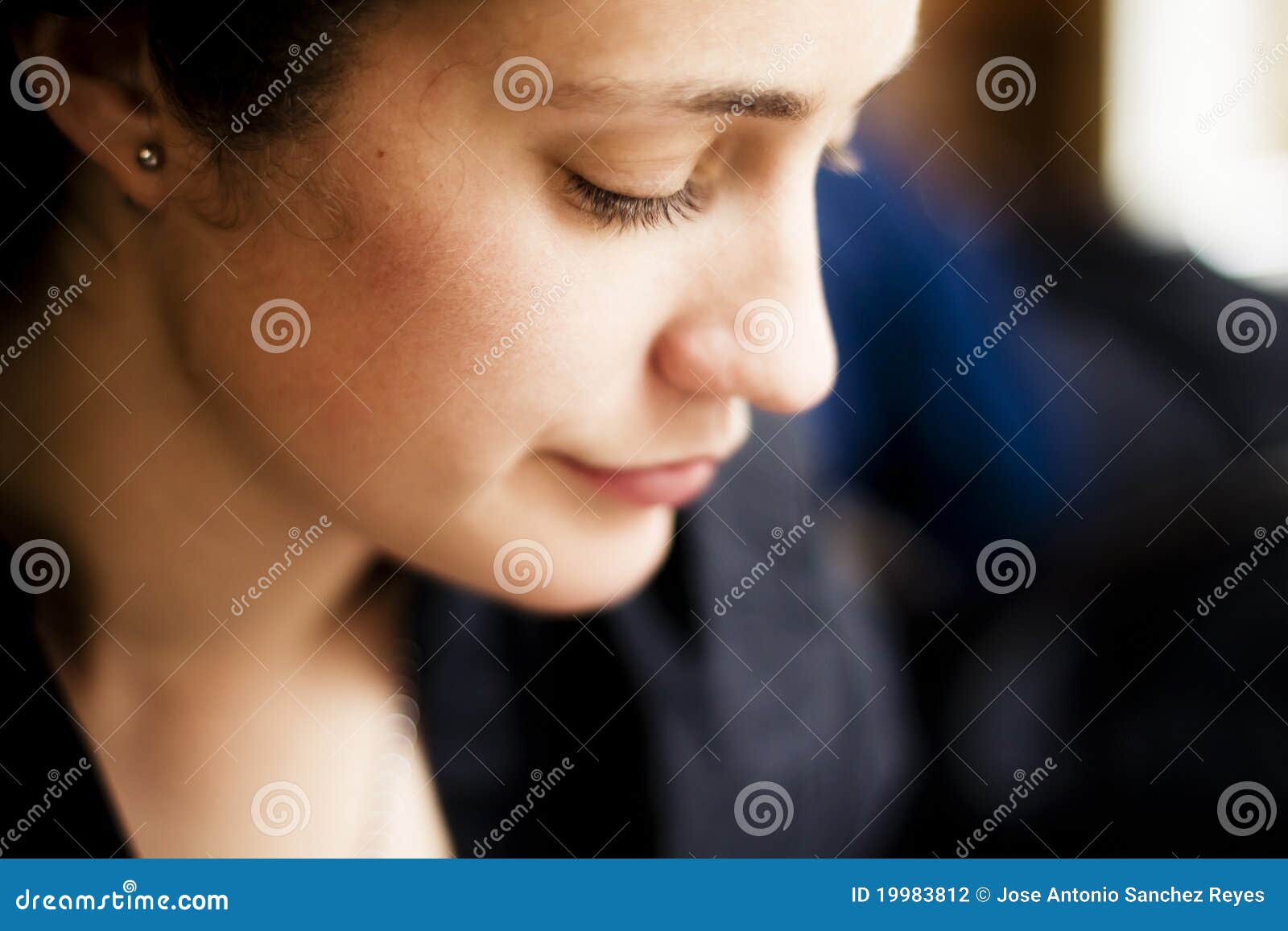 Close woman portrait stock photo. Image of lovely, natural - 19983812