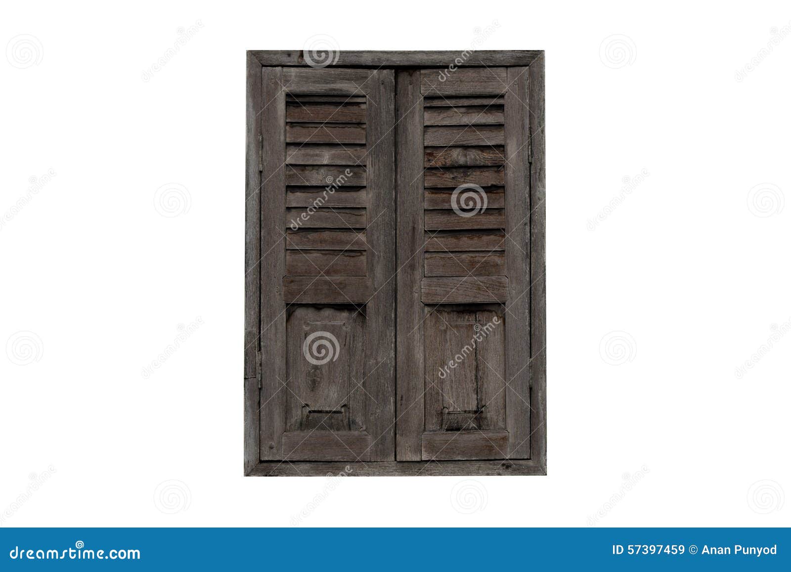 Close Wooden Window Isolate on White Background Stock Image - Image of ...