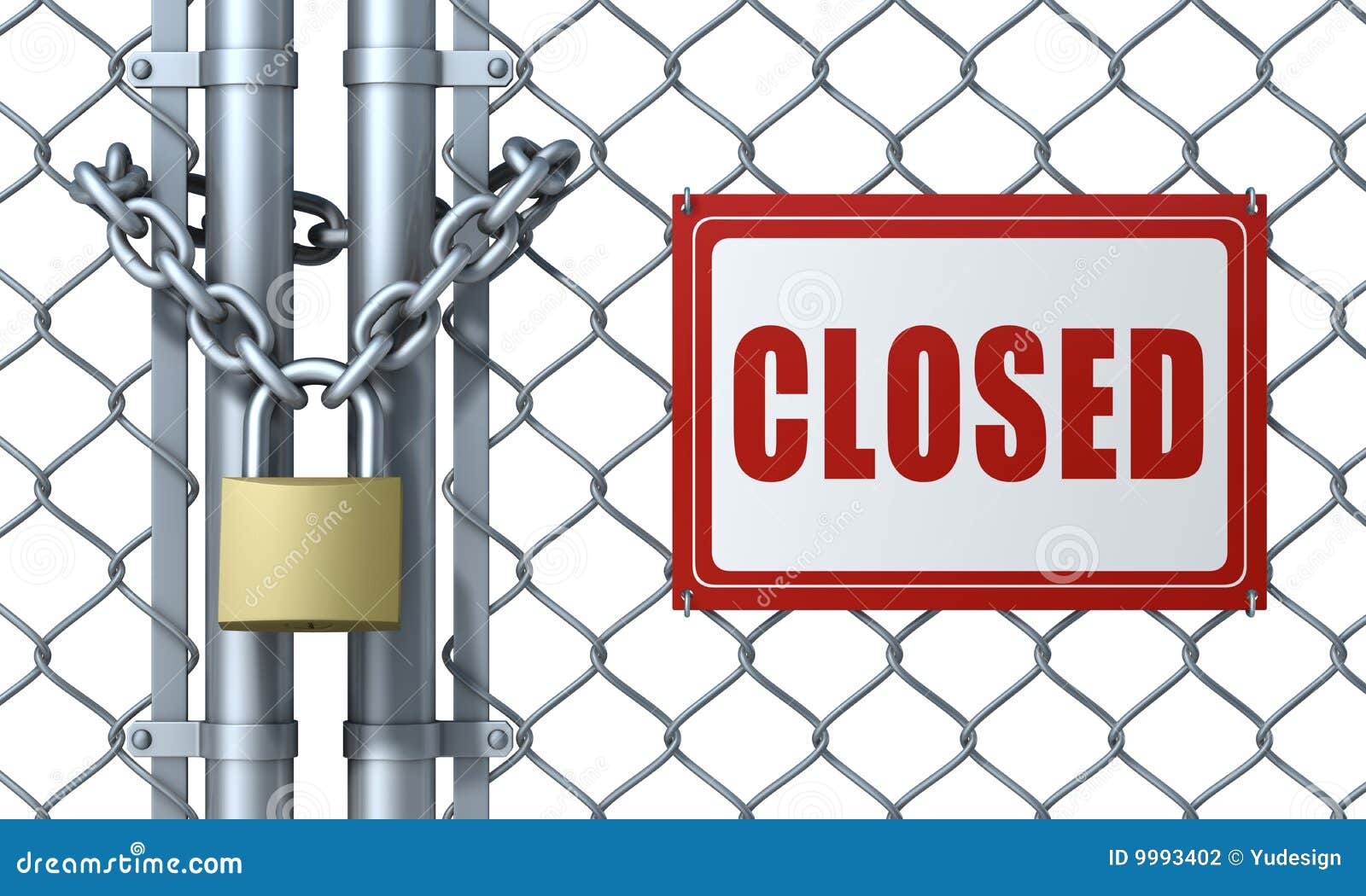Closed stock illustration. Illustration of lock, bankrupt - 9993402