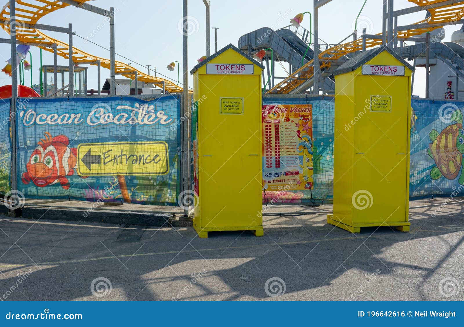 Closed amusement park. UK editorial photo. Image of enterprise - 196642616