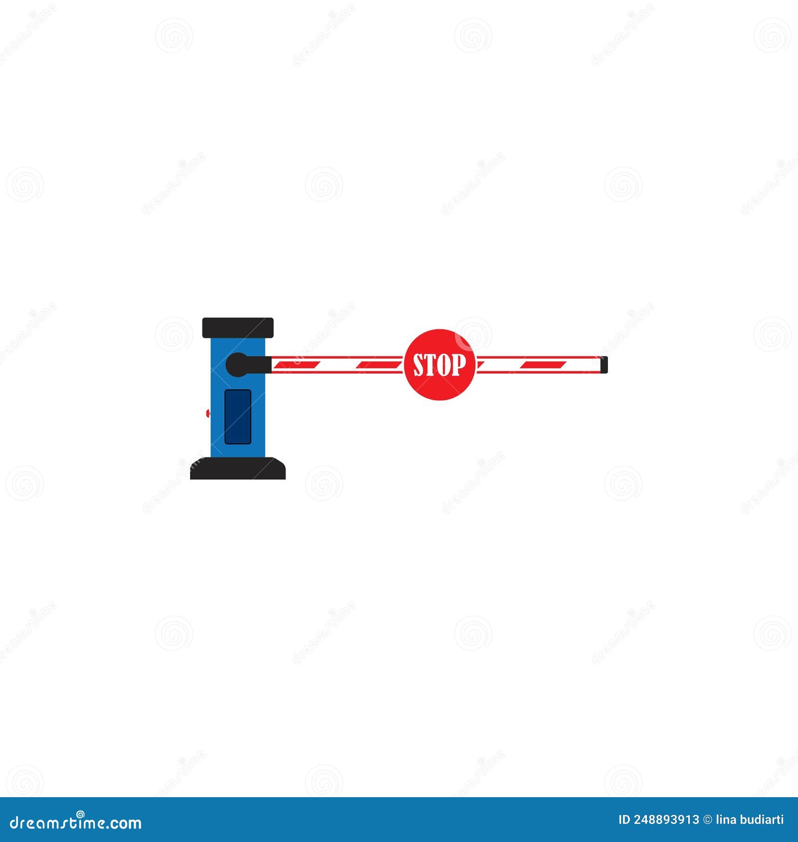 Closed Automatic Barrier Icon Stock Vector - Illustration of striped ...