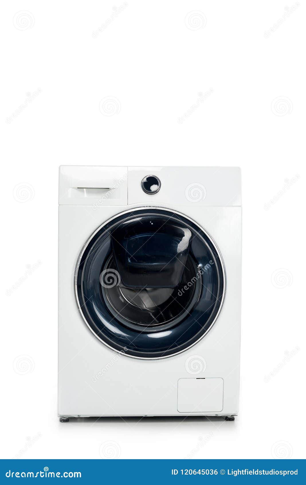 Closed Automatic Washing Machine Isolated Stock Photo - Image of ...