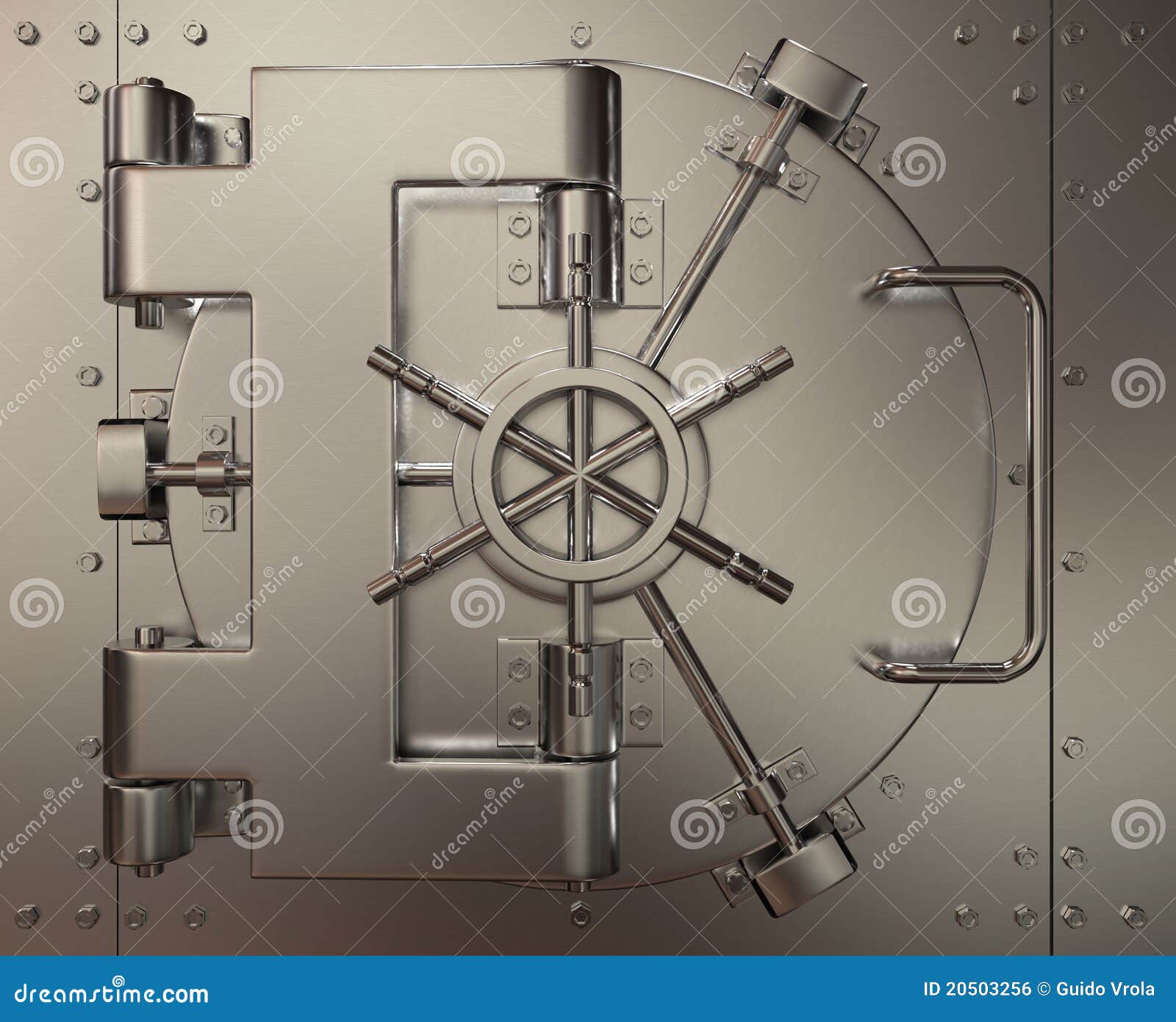 Closed bank vault stock illustration. Illustration of metal - 20503256