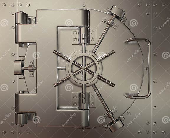Closed bank vault stock illustration. Illustration of metal - 20503256