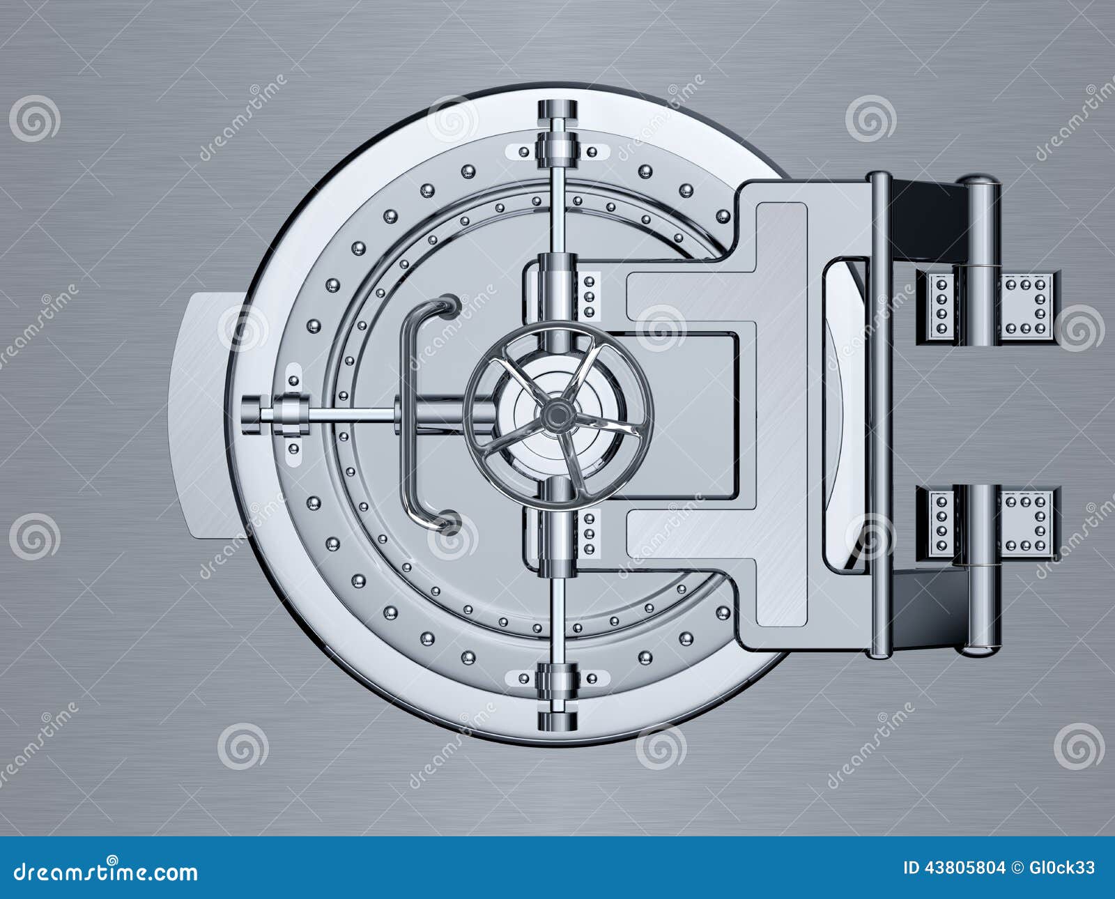 Closed Bank Safe, Open Empty Safe And Cabinet With Money And Gold Bars ...