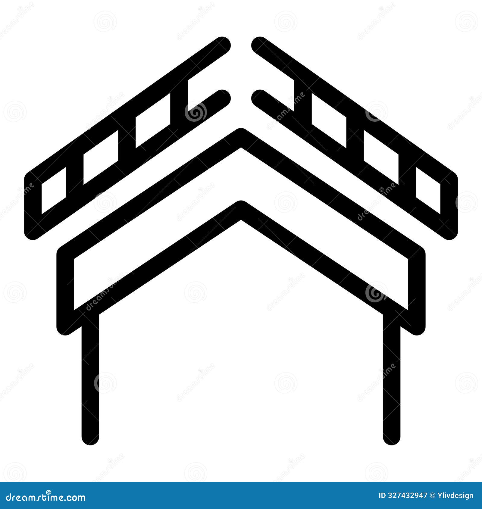 Closed Barrier Gate Blocking Access with Striped Plank Stock Vector ...