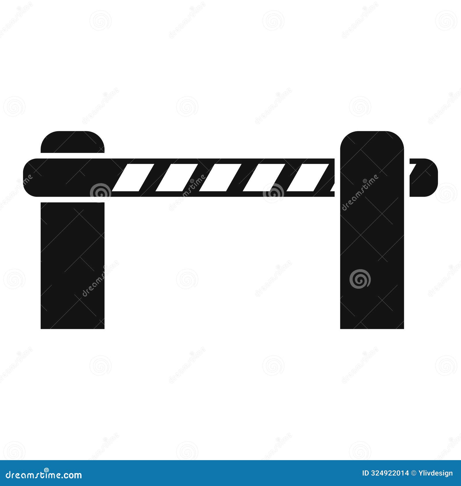 Closed Barrier Gate Icon Representing Access Control and Security Stock ...