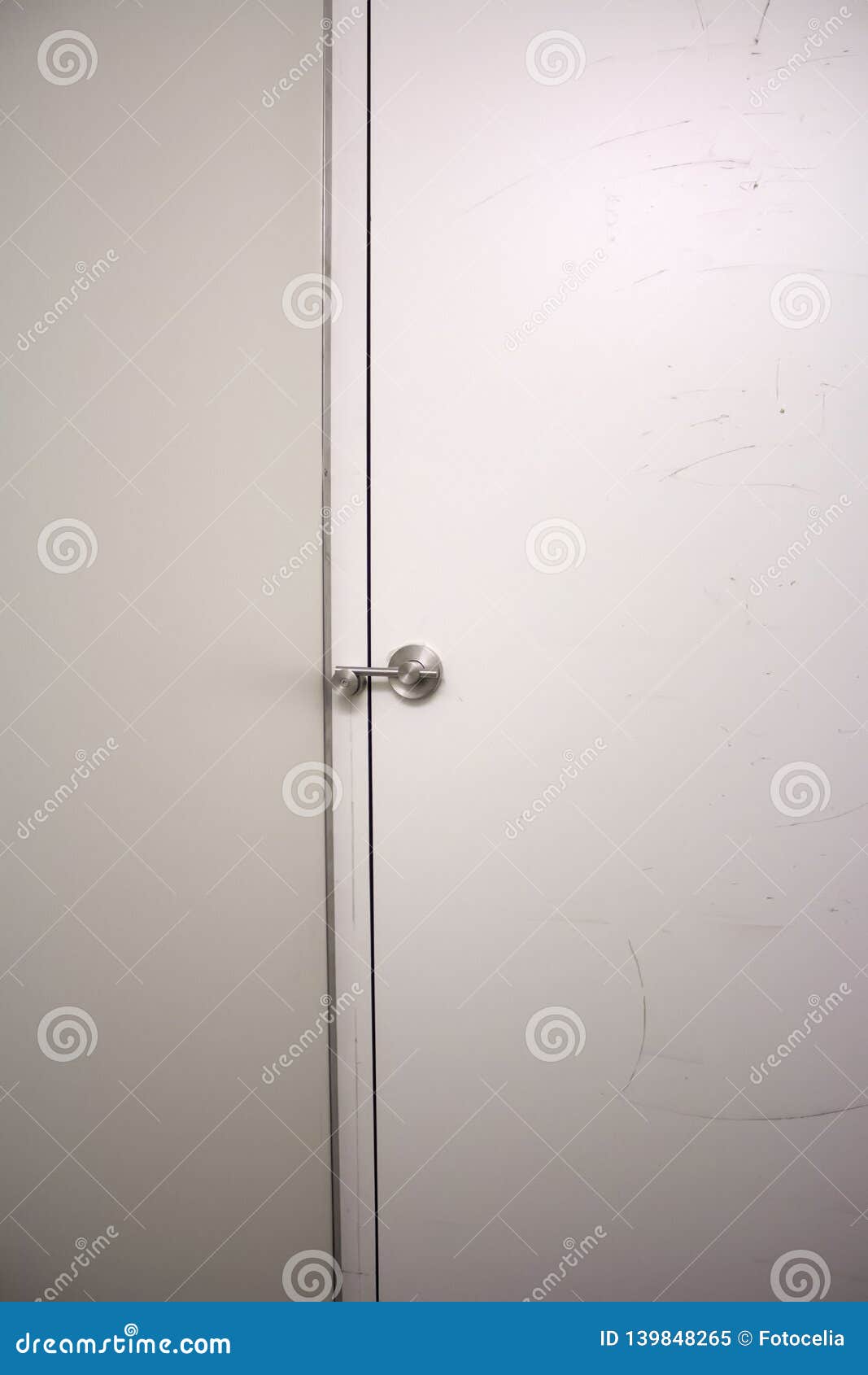 Closed bathroom door stock image. Image of gate, copy - 139848265